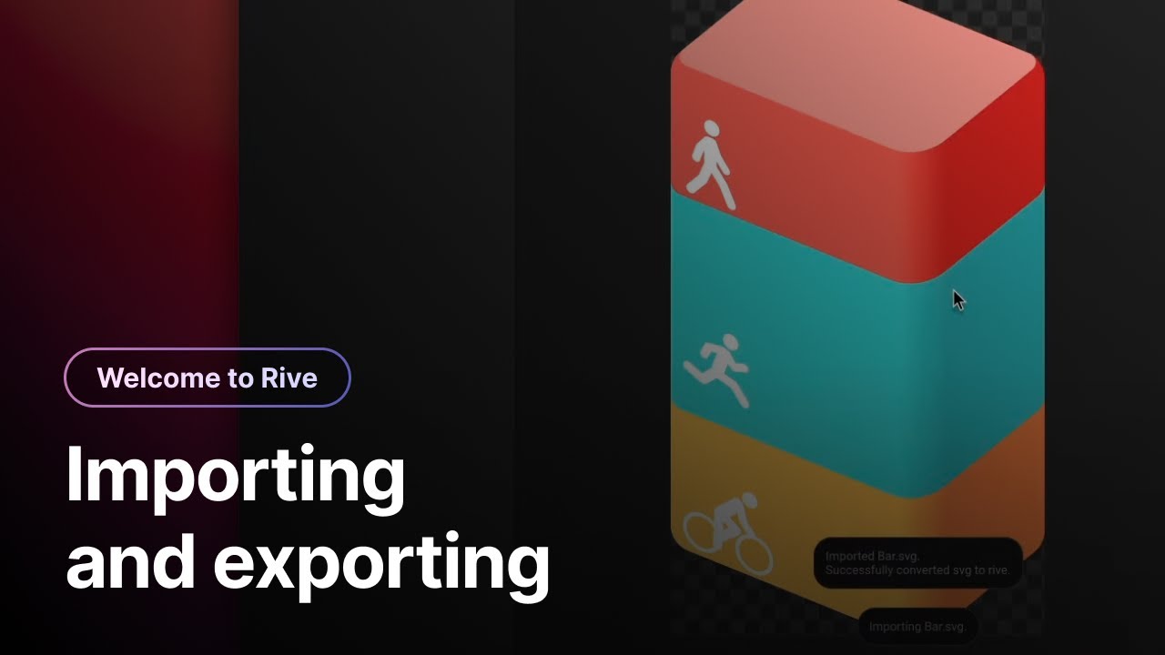 Importing and exporting in Rive