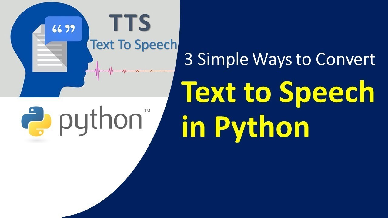 Convert PDF text file into an Audio using Python