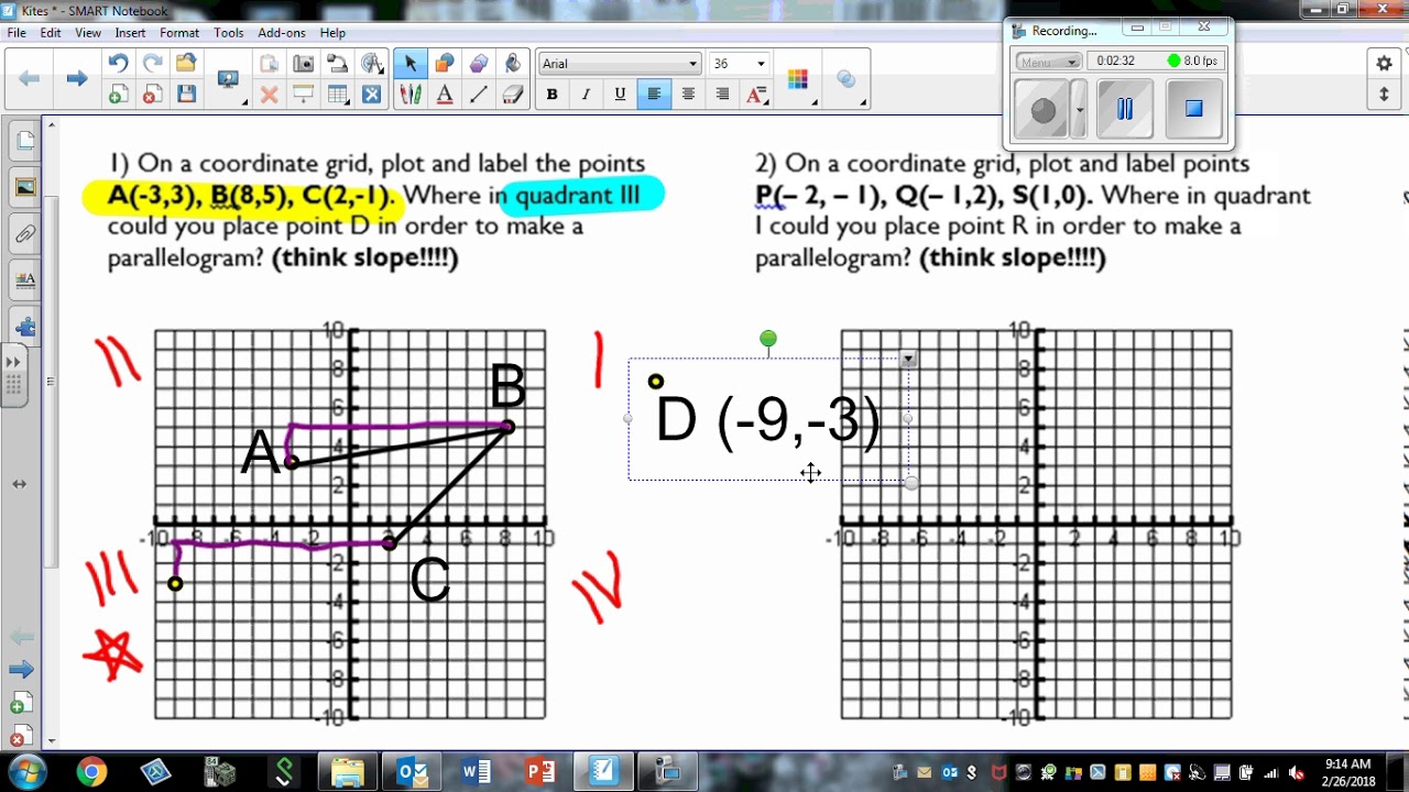 Coordinate Parallelograms   PLOT A POINT
