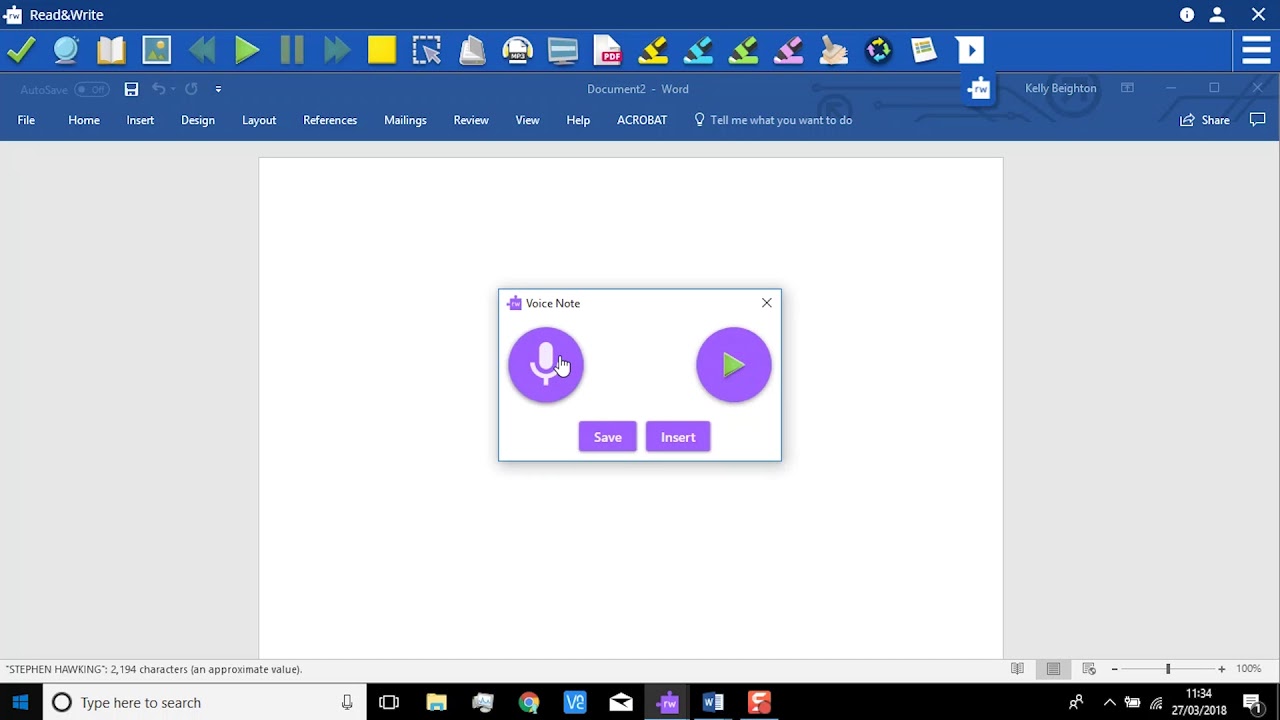 Read&Write for Windows - Voice Note