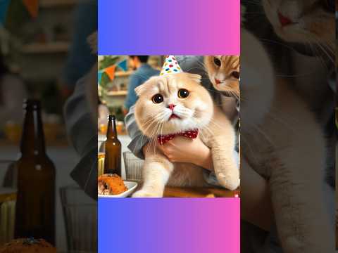 A strange incident caused by drinking too much alcohol #aiimages #cartoon #cat
