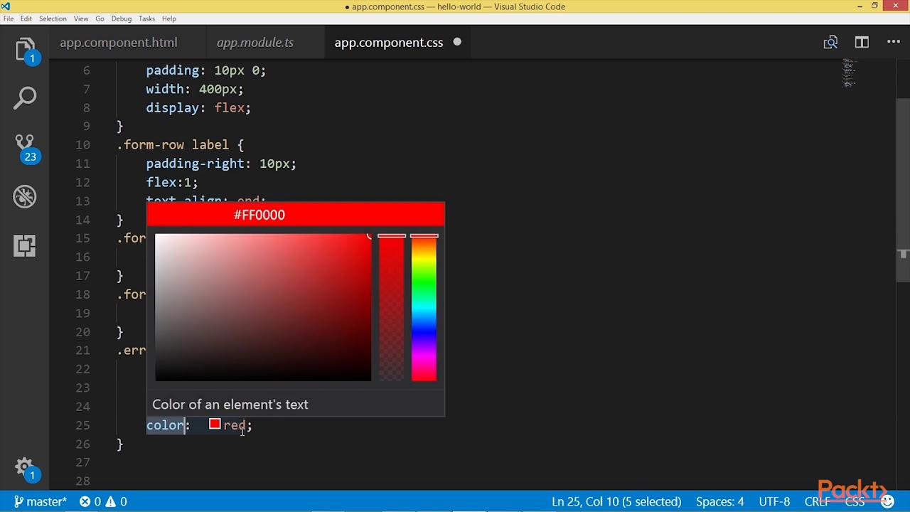 Learn Angular in 3 Hours: Using ngModel to Apply Validation Errors|packtpub.com