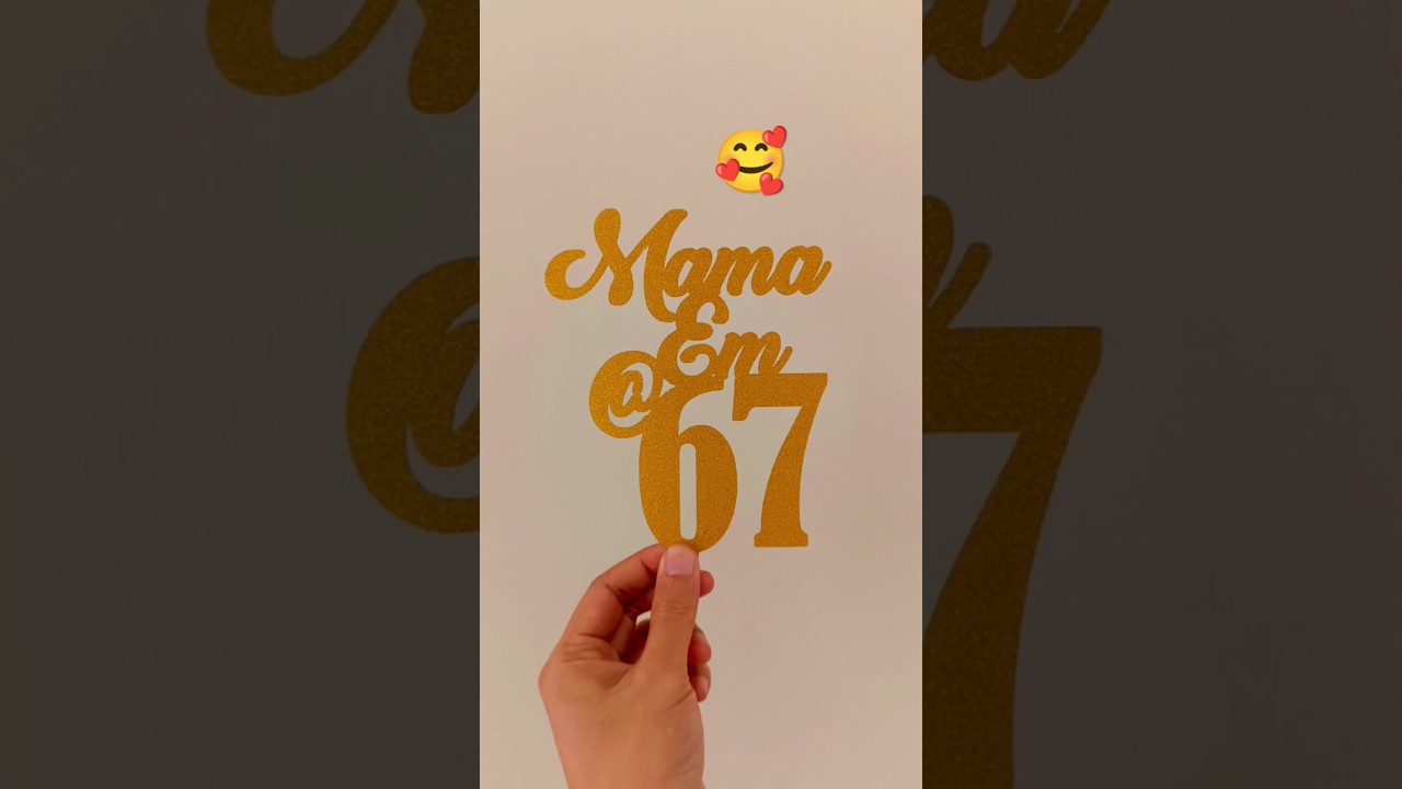 Mama Em @ 67 | Cake Topper | Silhouette Curio. Subscribe, Like and Share for more videos! #topper