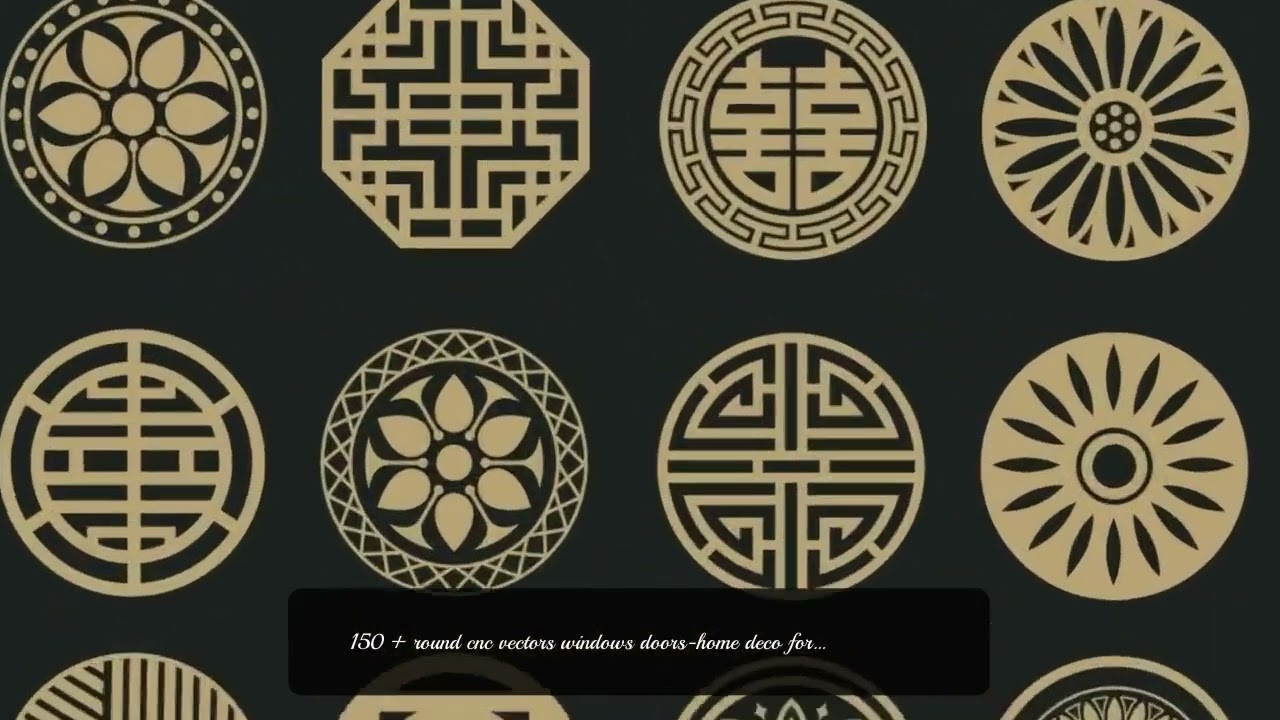150 + round cnc vectors windows doors-home deco for plasma router dxf ai pattern, laser cut files...