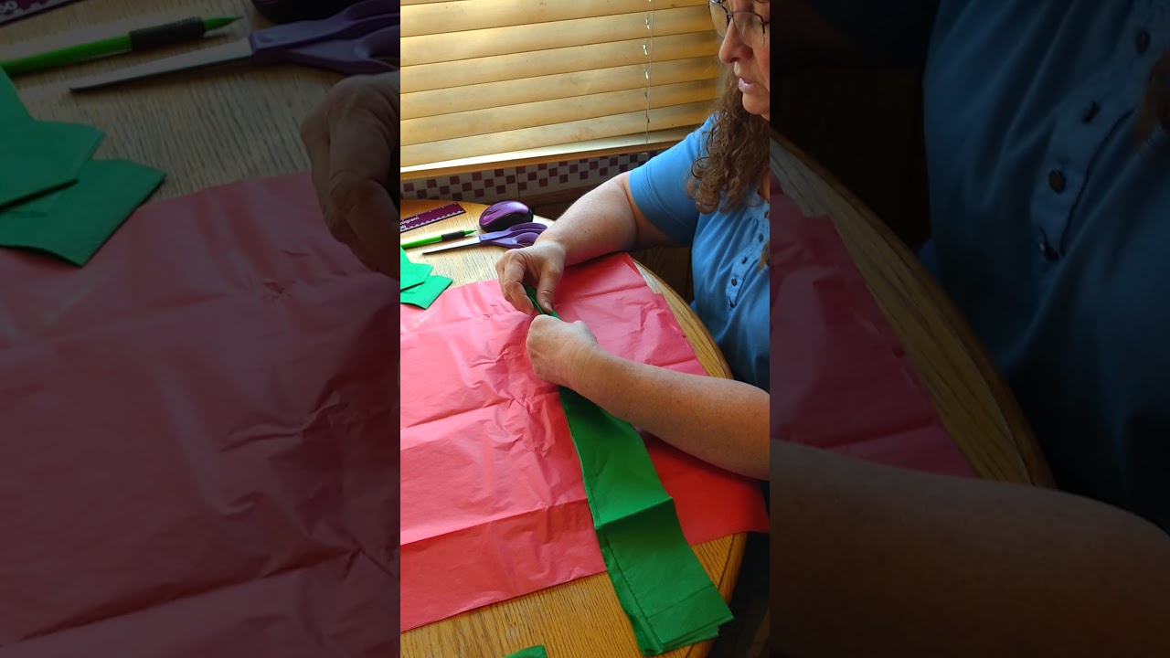 Cutting Piñata tissue paper