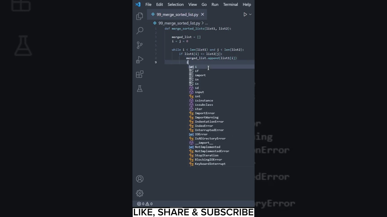 Merge Two sorted list in python