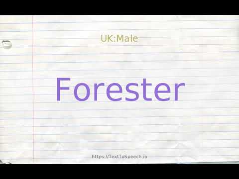 How to pronounce forester