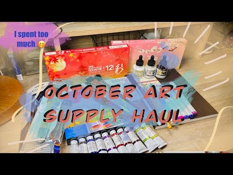 Big Art Supply Haul 🎨 Blick & Amazon🖊 | Copics, ink, paintbrushes, watercolor, gouache & more