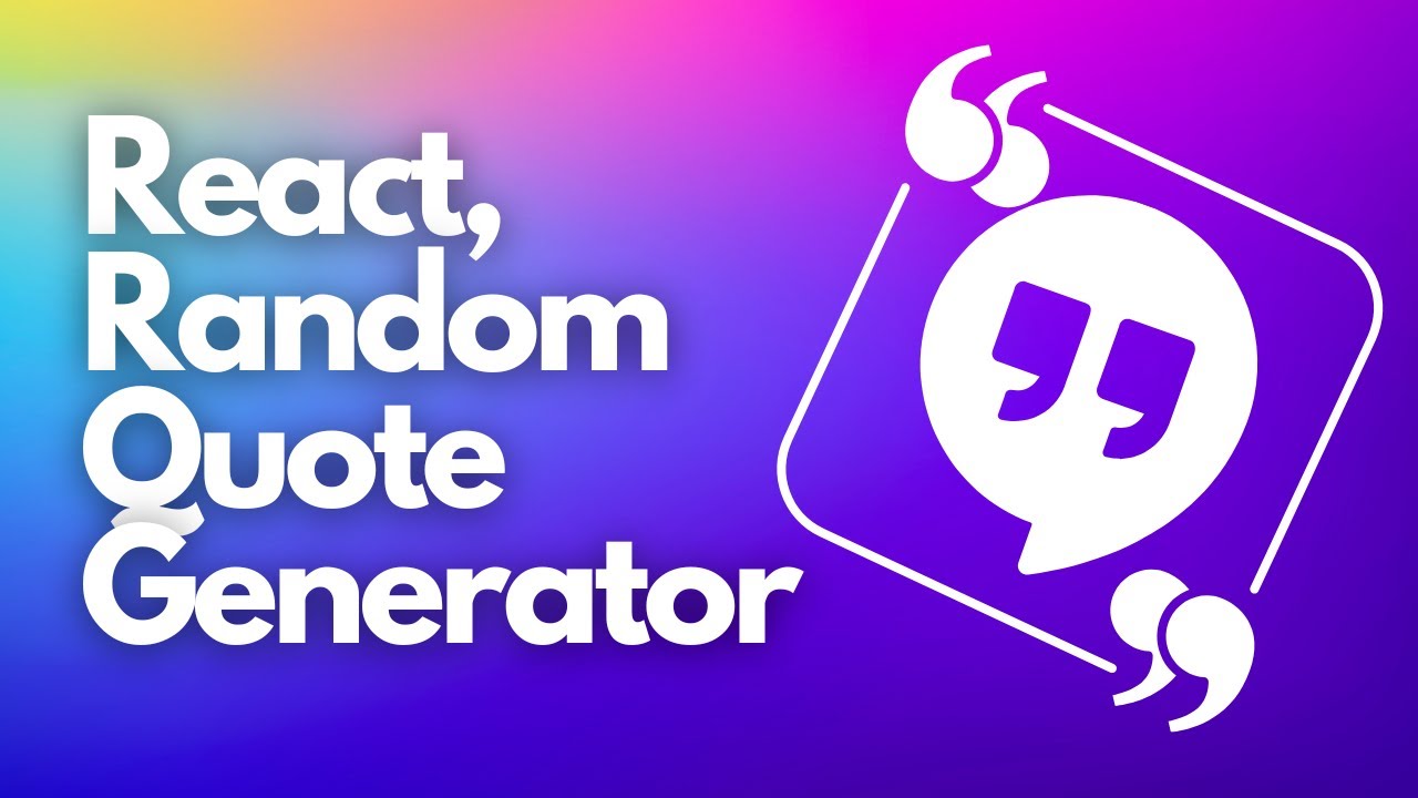Random Quote Generator React Js Tailwind Css | React Random Quote Generator | Tailwind CSS React Js