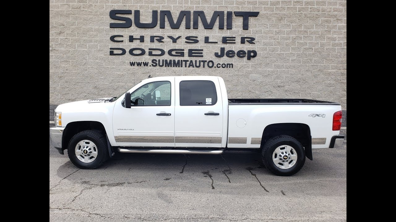 2011 CHEVROLET SILVERADO 2500 CREW SHORT DURAMAX DIESEL SUMMIT WHITE WALKAROUND SOLD! 9688