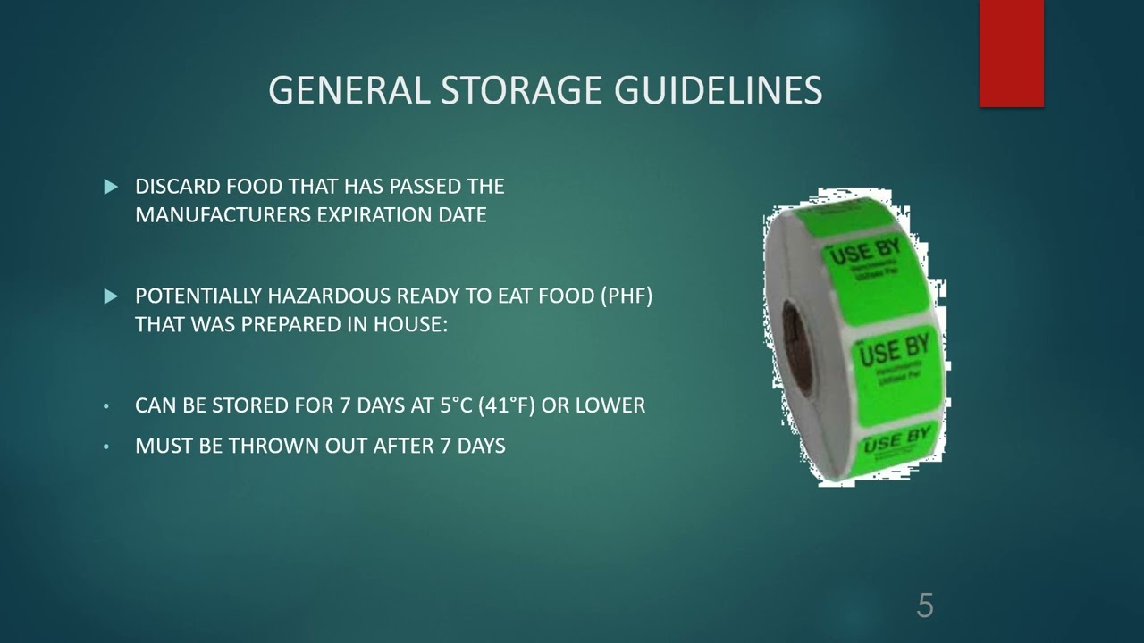 GENERAL STORAGE GUIDELINES AND DRY STORAGE