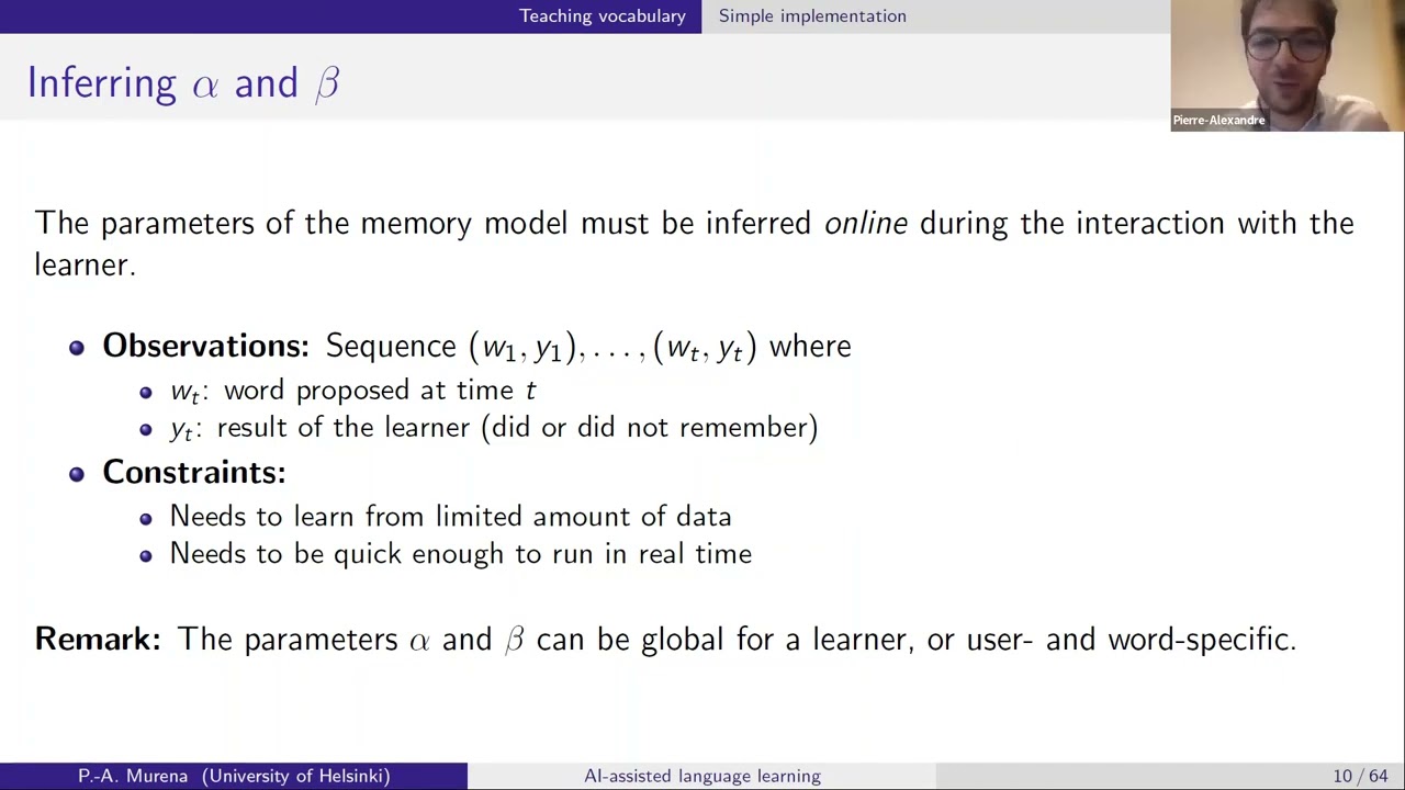 Pierre-Alexandre Murena -- AI-assisted language learning