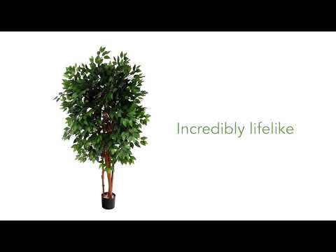 5’ Super Deluxe Ficus Artificial Tree with 2100 Bendable Branches