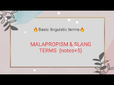 MALAPROPISM & SLANG TERMS notes. ll B.A English honours 2024 ll@ sarathi exclusive