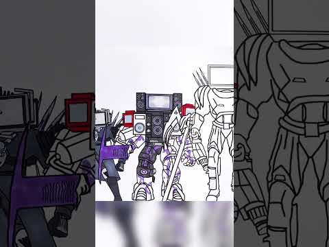 Upgraded and Evolution Titan TV Man Coloring Pages #skibiditoilet #skibidimeme