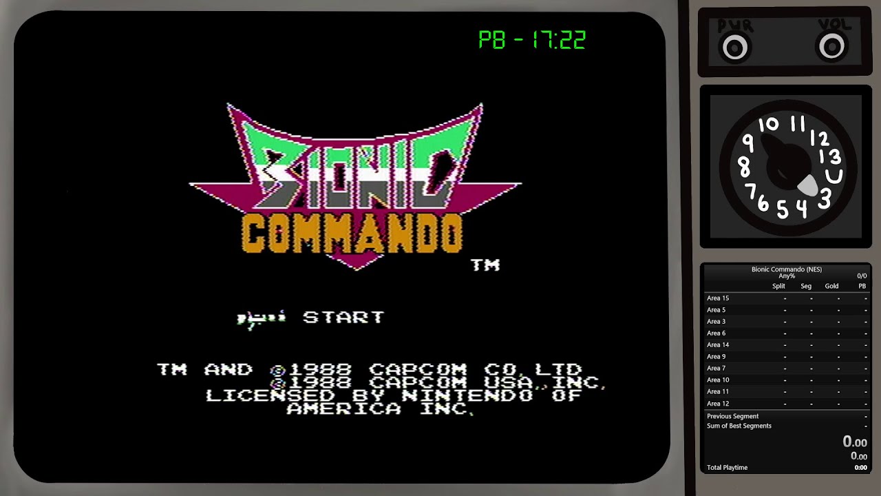 Bionic Commando (NES) - Any% - 17:22