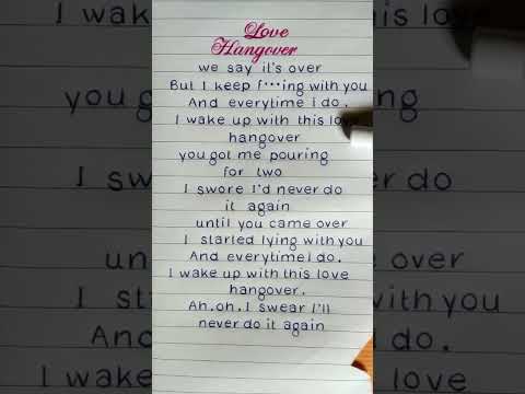 JENNIE, Dominic Fike - "Love Hangover" Lyrics #jennie #shortsfeed #fyp #shorts #youtubeshorts