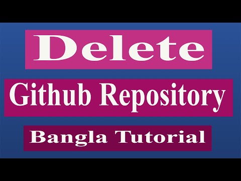 Delete Repository From Github | Bangla Tutorial | Web Journey