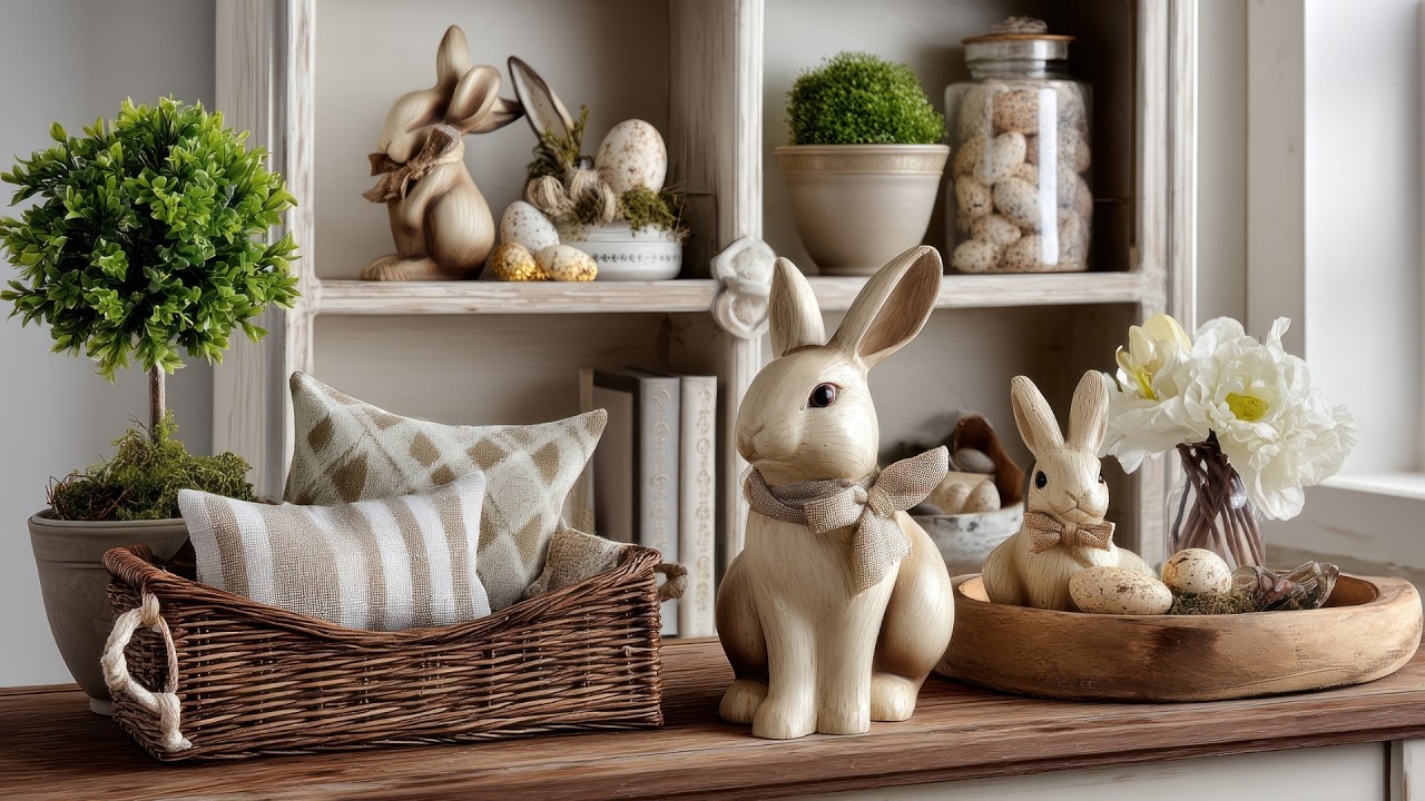 Vintage Shabby Chic Easter Decor | Romantic Farmhouse Spring Decorating Ideas