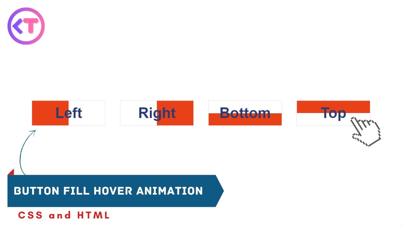 Buttons Hover Slide Animation Left Right Bottom Top | CSS button animations