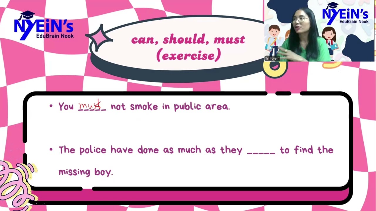 Grade 12 Unit 1 Grammar (can_should_must_exercise)