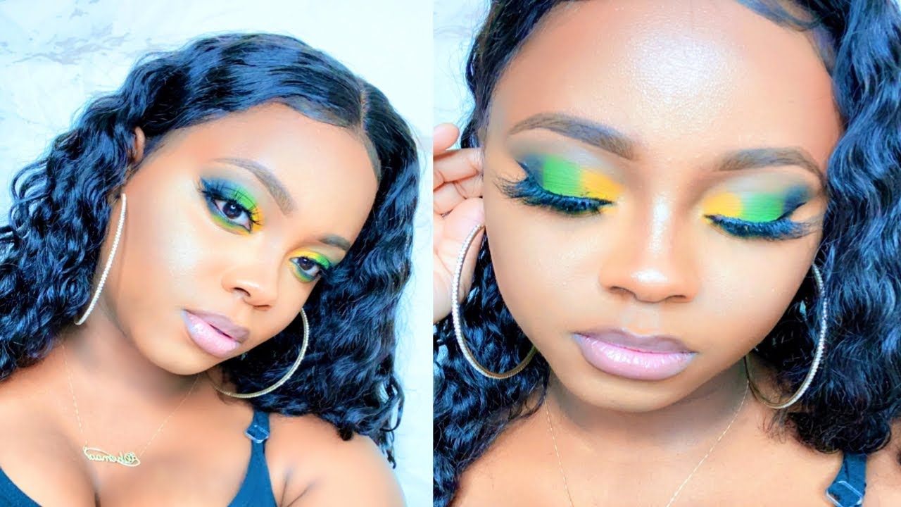JAMAICAN FLAG INSPIRED MAKEUP Tutorial | EYE MAKEUP TUTORIAL