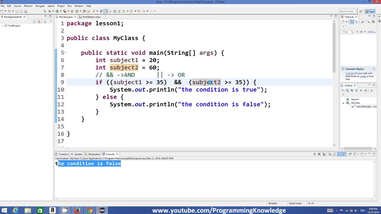Java Tutorial For Beginners 9   Logical Operators in Java Full HD