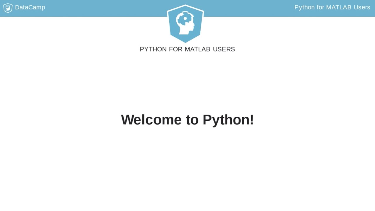 Python Tutorial: Python for MATLAB Users | Intro
