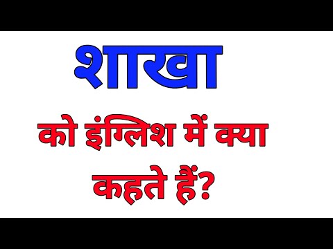 शाखा को इंग्लिश में क्या कहते हैं | Shakha ko English mein kya Kahate | shakha ka english meaning