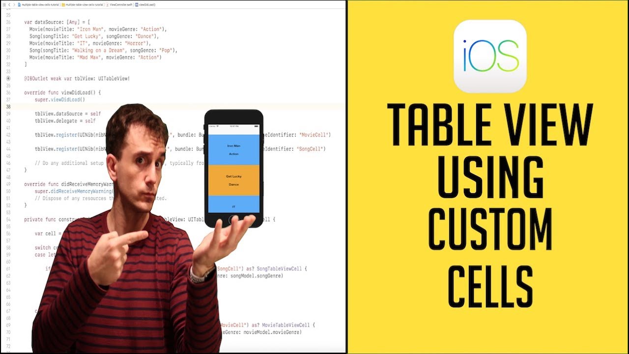 iOS Tutorial: UITableView using Custom Cells