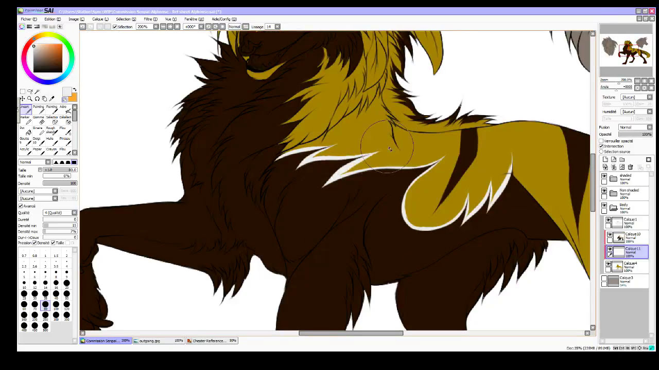 [TIMELAPSE 4] Reference sheet commission - Wolf Speedpaint [SAI]