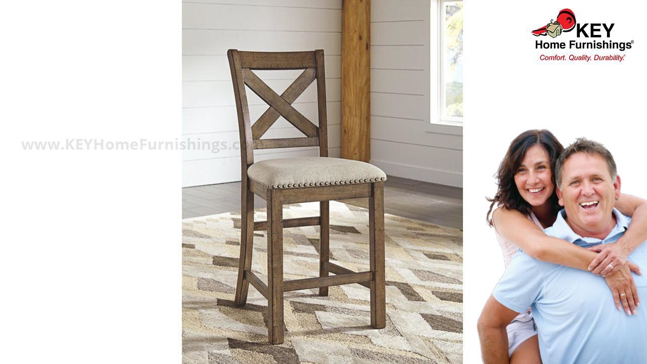 Ashley Moriville Counter Height Bar Stool (QTY 2) D631-124 | KEY Home