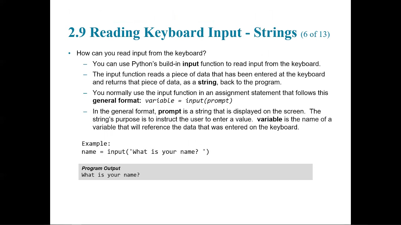 Ch 2.9 Focus on Python - Input, Processing, Output
