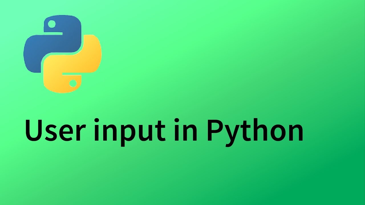 Python Tutorial 4 - User input