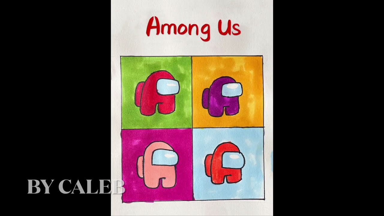 How to Draw Andy Warhol Pop Art ||Among Us