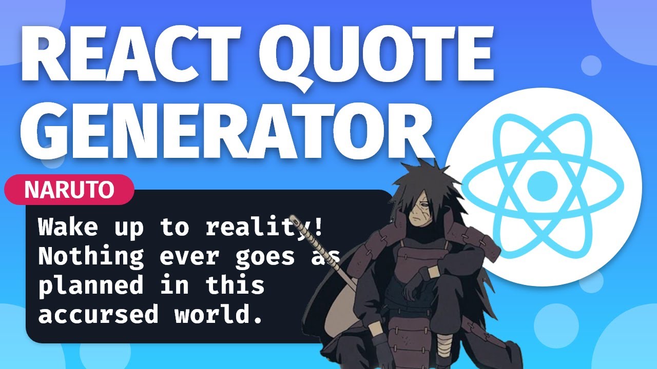 Build a Quote Generator in REACT JS | A React JS Beginner Project