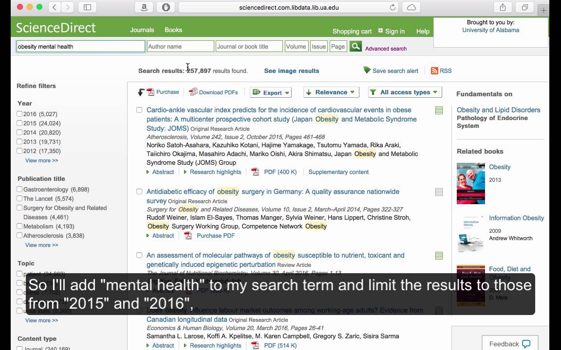 ScienceDirect - Basic Features