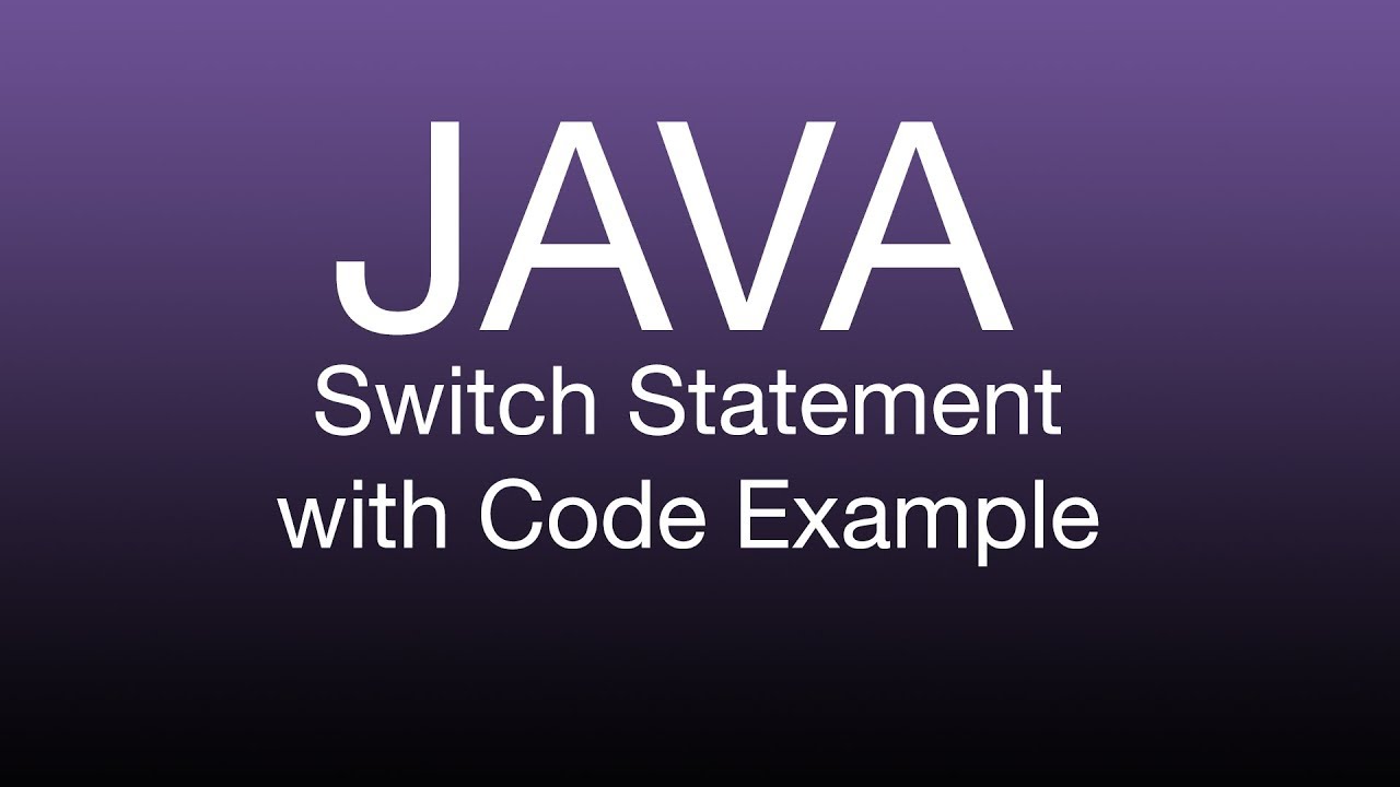 Java made Simple: Switch Statement Tutorial