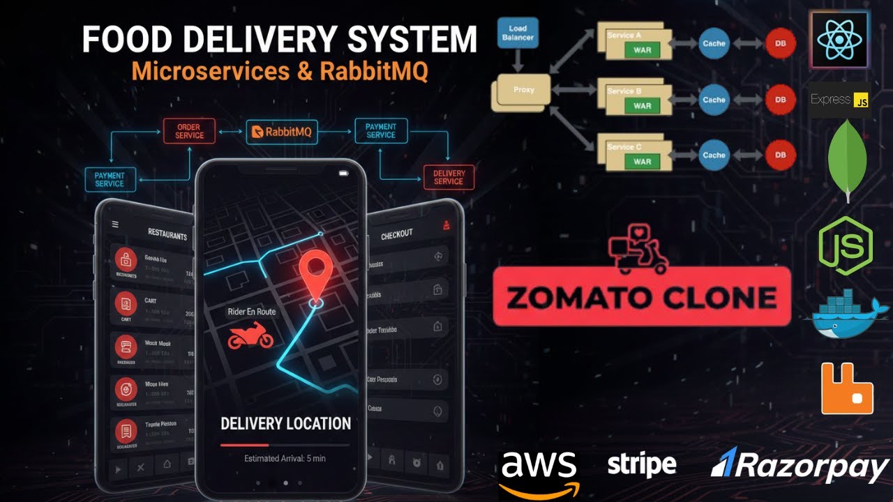 Building a Production-Ready Zomato Clone with Microservices, RabbitMQ & Real-Time Tracking