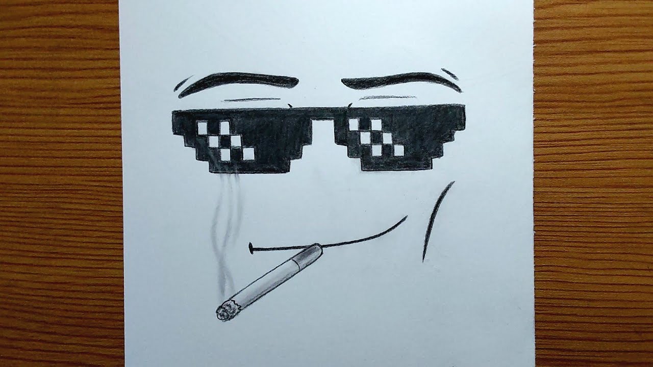 How To Draw Roblox Face Man Step By Step || Easy Drawing Tutorial