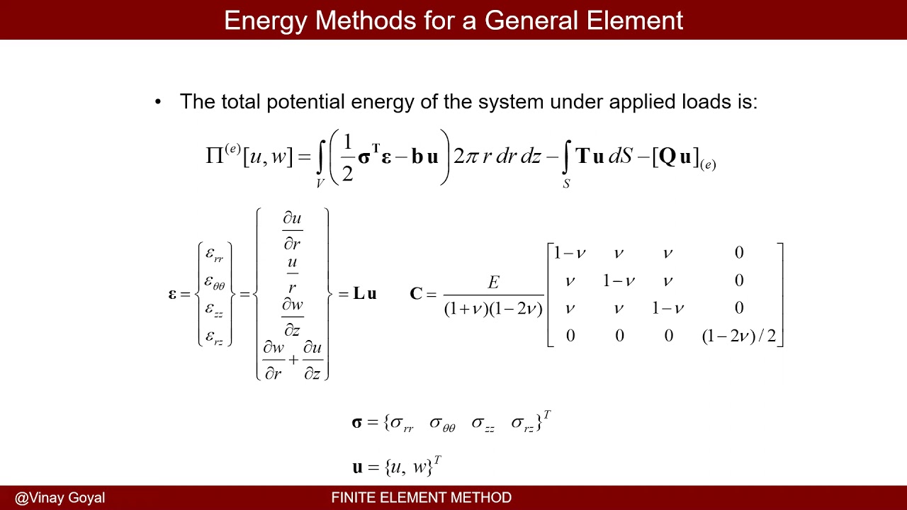 Finite Element Methods: Lecture 19A - Axisymmetric Element Formulation