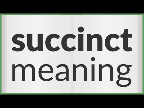 Succinct | meaning of Succinct