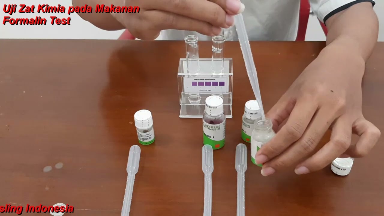 Cara Pengujian Zat Kimia pada Makanan Menggunakan Reagen Formalin Test Kit