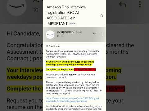 Amazon interview call || Go-Ai associate || #viral #shorts #amazon #amazonjobsforfreshers #wfh