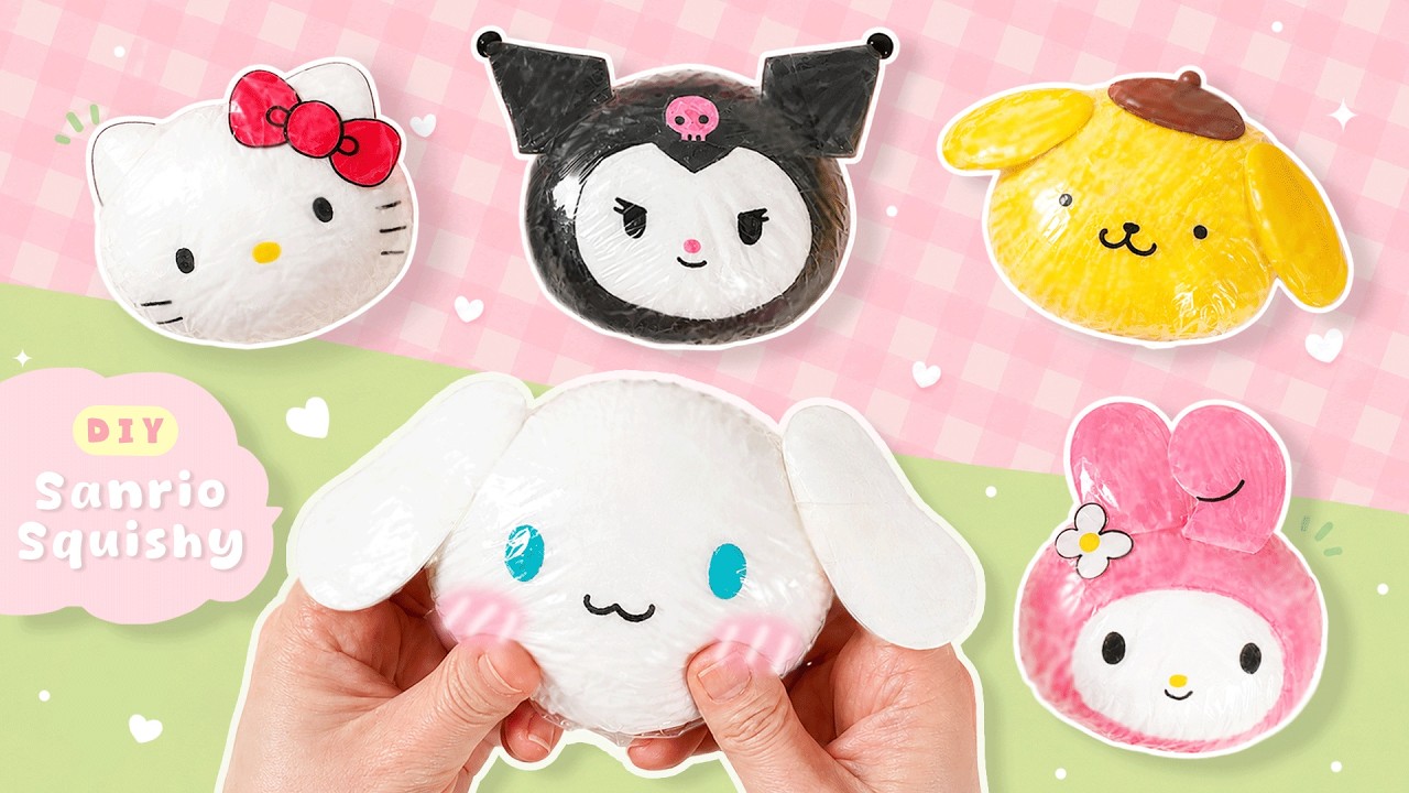5 Easy & kawaii Sanrio Tissue Squishies DIY 💛