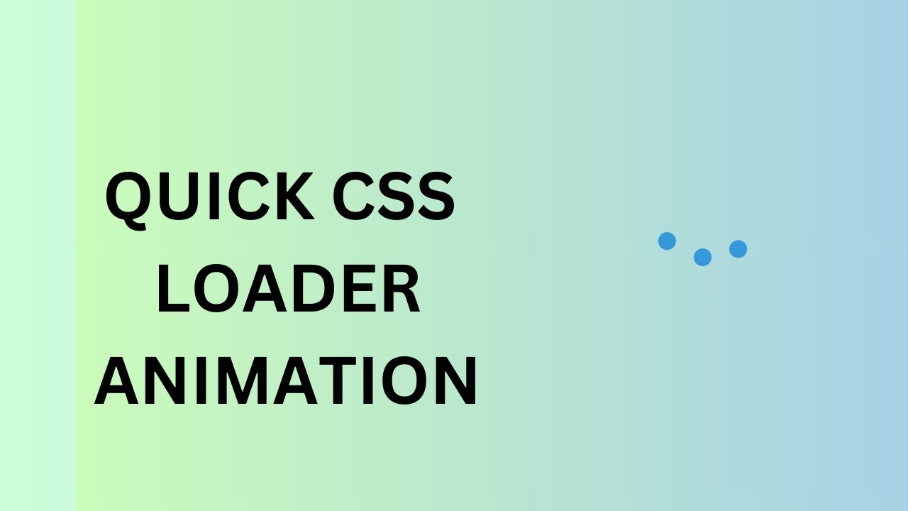 Building a Simple CSS Loading Screen in 5 Minutes