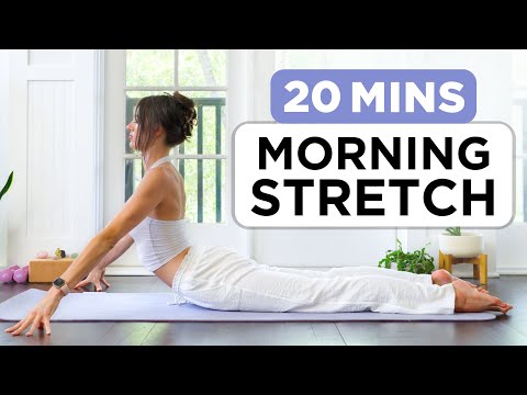 20 Min Easy Morning Yoga Stretches for Sore Muscles & Tension Relief
