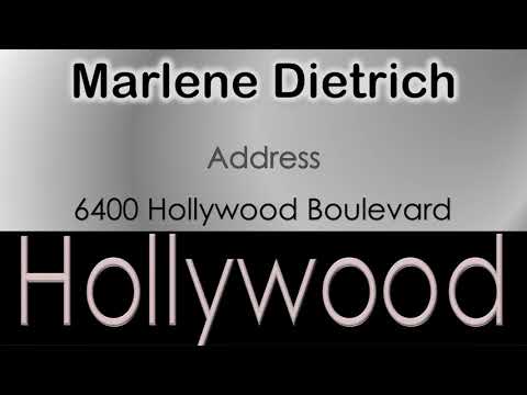 Marlene Dietrich How to pronounce Marlene Dietrich Hollywood Actor from 6400 Hollywood Boulevard?