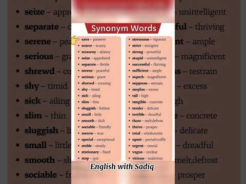 Synonyms words || #spokenenglish