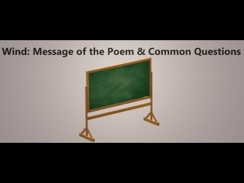 Wind: Message of the Poem & Common Question